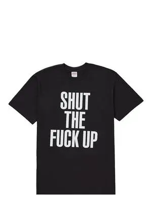 Supreme Number Ine Shut Up Tee Shirt - Black