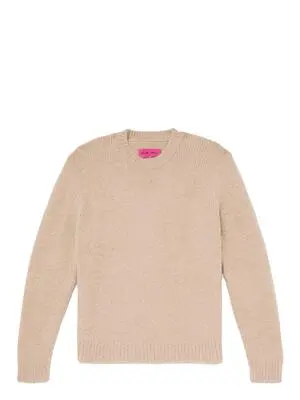 THE ELDER STATESMAN Thistle Brushed Suri Alpaca-blend Sweater - Neutrals