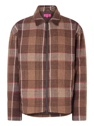 THE ELDER STATESMAN Checked Cashmere Jacket - Brown
