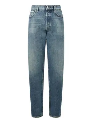 Thom Sweeney Straight-leg Distressed Jeans - Blue
