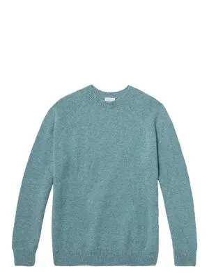 Sunspel Wool Crewneck Sweater - Blue