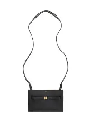 TOTEME Leather Shoulder Bag - Black