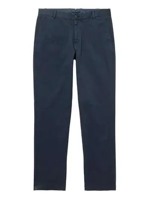 Sunspel Sunspel - Straight-Leg Cotton-Blend Twill Chinos - Men - Blue - 31W 32L Navy