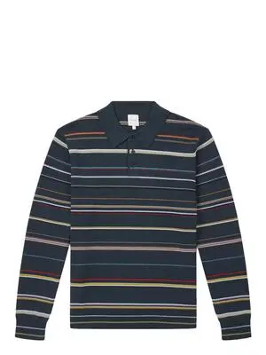 Paul Smith Striped Merino Wool Polo Sweater - Green