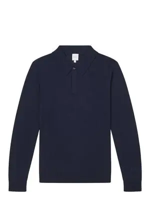 Paul Smith Merino Wool Polo Shirt - Blue