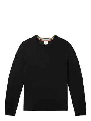 Paul Smith Logo-embroidered Merino Wool Sweater - Black
