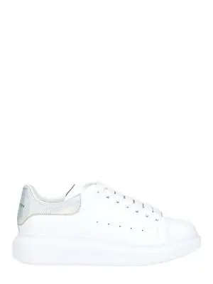 Alexander McQueen Oversized Heel Tab Sneakers - White/iridescent