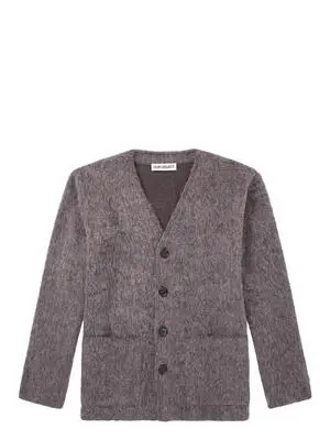 Our Legacy Brushed-Knit Cardigan - Men Gray