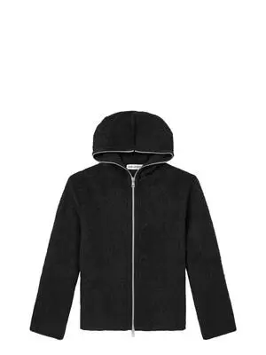 Our Legacy Brushed-knit Zip-up Hoodie - Black
