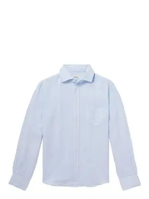 Hartford Paul Pat Linen Shirt - Blue