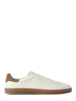 Loro Piana Tennis Walk Leather Sneakers - White