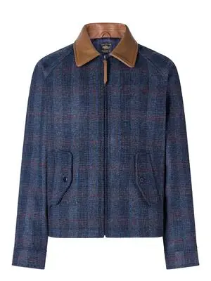 Golden Bear Dunbar Harris Checked Wool Jacket - Blue