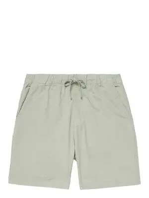 Hartford Joggy Slim-fit Cotton Shorts - Green
