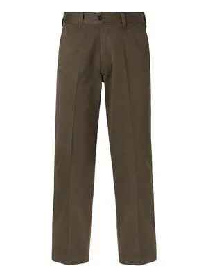 DRAKE'S Him Straight-leg Cotton-twill Chinos - Green