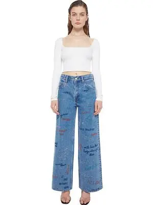 MOTHER Snacks! The Mid-rise Double Dip Jeans - Blue
