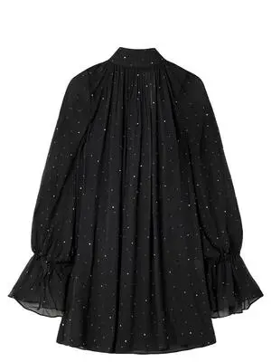 Staud Roux Crystal-embellished Mini Dress - Black