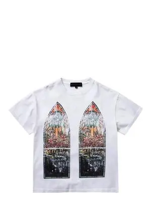 WHO DECIDES WAR BY EV BRAVADO Faded Jersey Tee Cloud - White