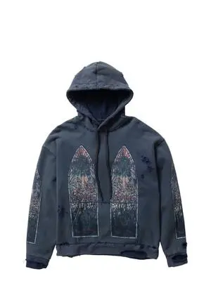 WHO DECIDES WAR BY EV BRAVADO Faded Hooded Pullover - Indigo