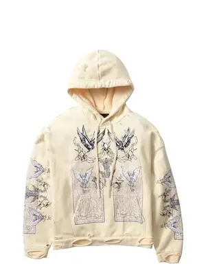 WHO DECIDES WAR BY EV BRAVADO Ascension Hooded Pullover White