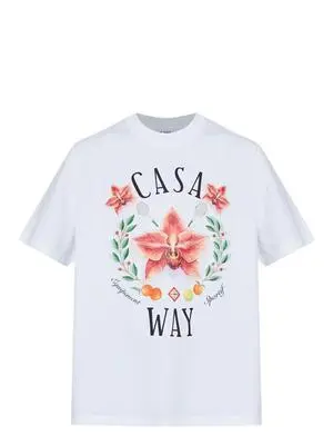 Casablanca Casa Way Orchid Classic Tee - White