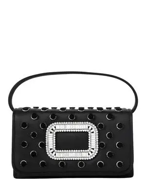 ROGER VIVIER Pilgrim Buckle-embellished Clutch - Black
