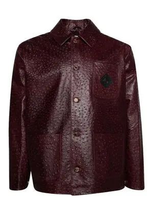 Casablanca Leather Workwear Jacket - Burgundy