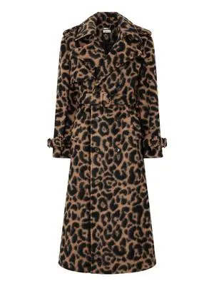 Simkhai Rumi Leopard-print Brushed-felt Coat - Animal Print