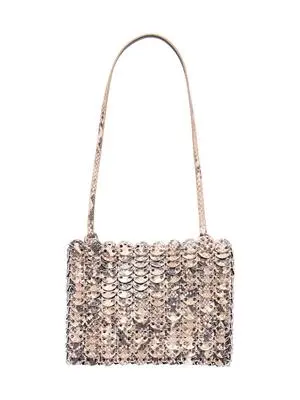 Rabanne Snake-effect Leather Chainmail Shoulder Bag - Animal Print