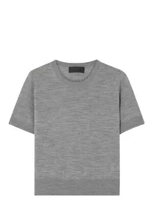 NILI LOTAN Leilani Merino Wool Top - Gray