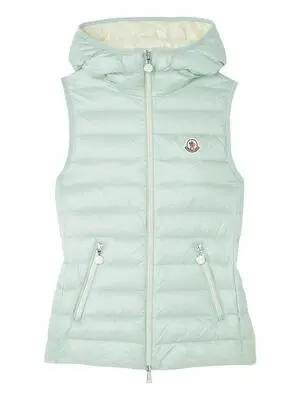 Moncler Glygosse Hooded Quilted Down Vest - Green