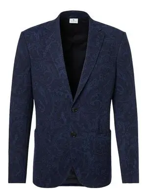 Etro Printed Jersey Blazer - Blue