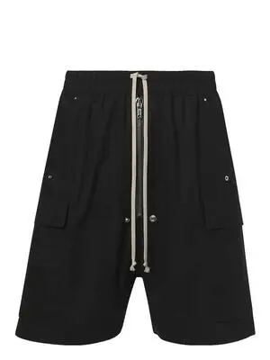 Rick Owens Cargobela Cotton Cargo Shorts - Black