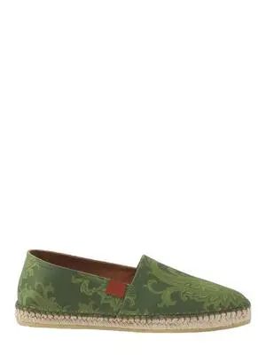 Etro Paisley Gabardine Espadrilles - Green
