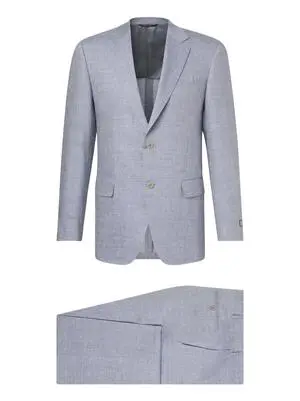Canali Linen And Wool Suit - Blue