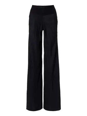 Rick Owens Satin Wide-leg Pants - Black