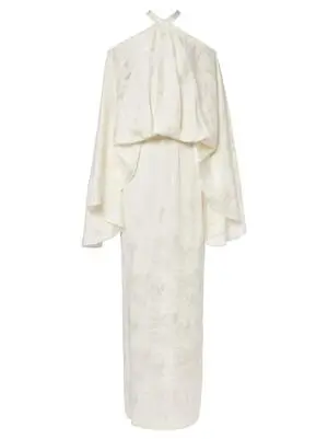 TALLER MARMO Cyclades Jacquard Gown - White