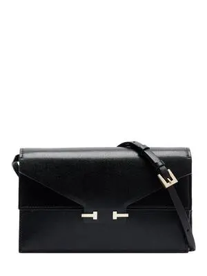 TOM FORD Mini Leather Crossbody Bag - Black