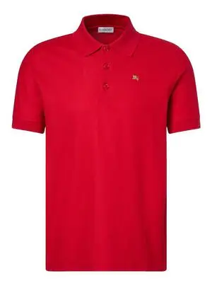 Burberry Ekd Cotton Piqué Polo Shirt - Red