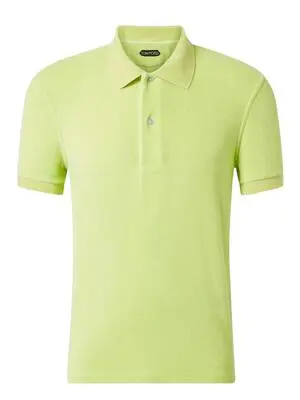 TOM FORD Cotton-blend Terry Polo Shirt - Green