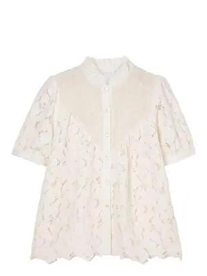 Loretta Caponi Iole Ruffled Blouse - Off-white