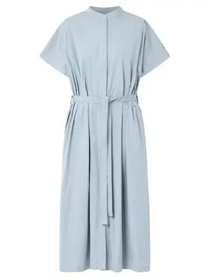 JIL SANDER Belted Cotton-Poplin Dress