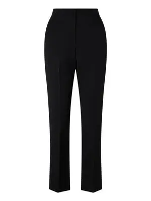 Givenchy Grosgrain-trimmed Wool Slim-fit Pants - Black