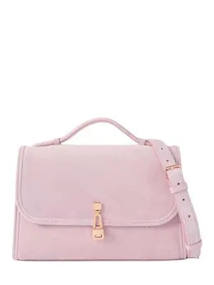 Gabriela Hearst Leonora Medium Suede Tote Baby Pink