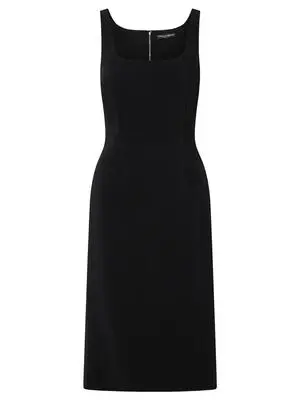 Dolce & Gabbana Cady Midi Dress - Black