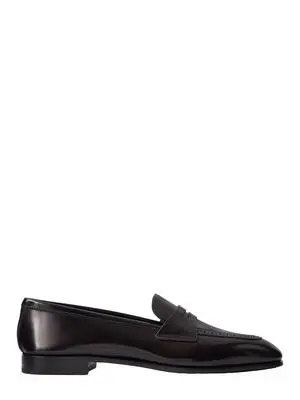 Church's Onyx Perforated Leather Loafers - Black