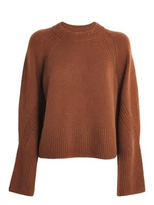 JOSEPH Cashmere Open Sweater - Brown