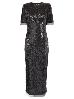 Rachel Gilbert Embellished Kaia Maxi Dress - Brown