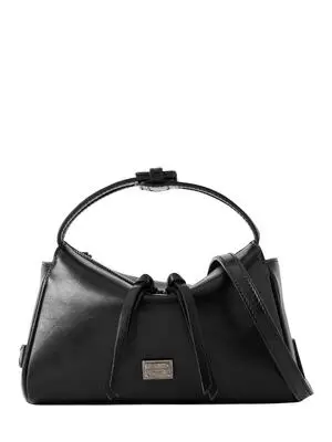 Dolce & Gabbana Vittoria Leather Shoulder Bag - Black