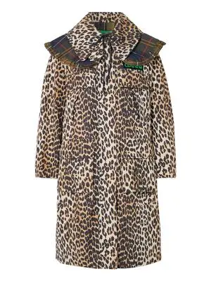 Barbour Barbour X GANNI Hooded Parka Leopard Print