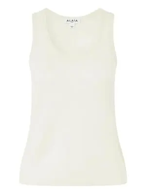 Alaïa Wool-blend Tank - White